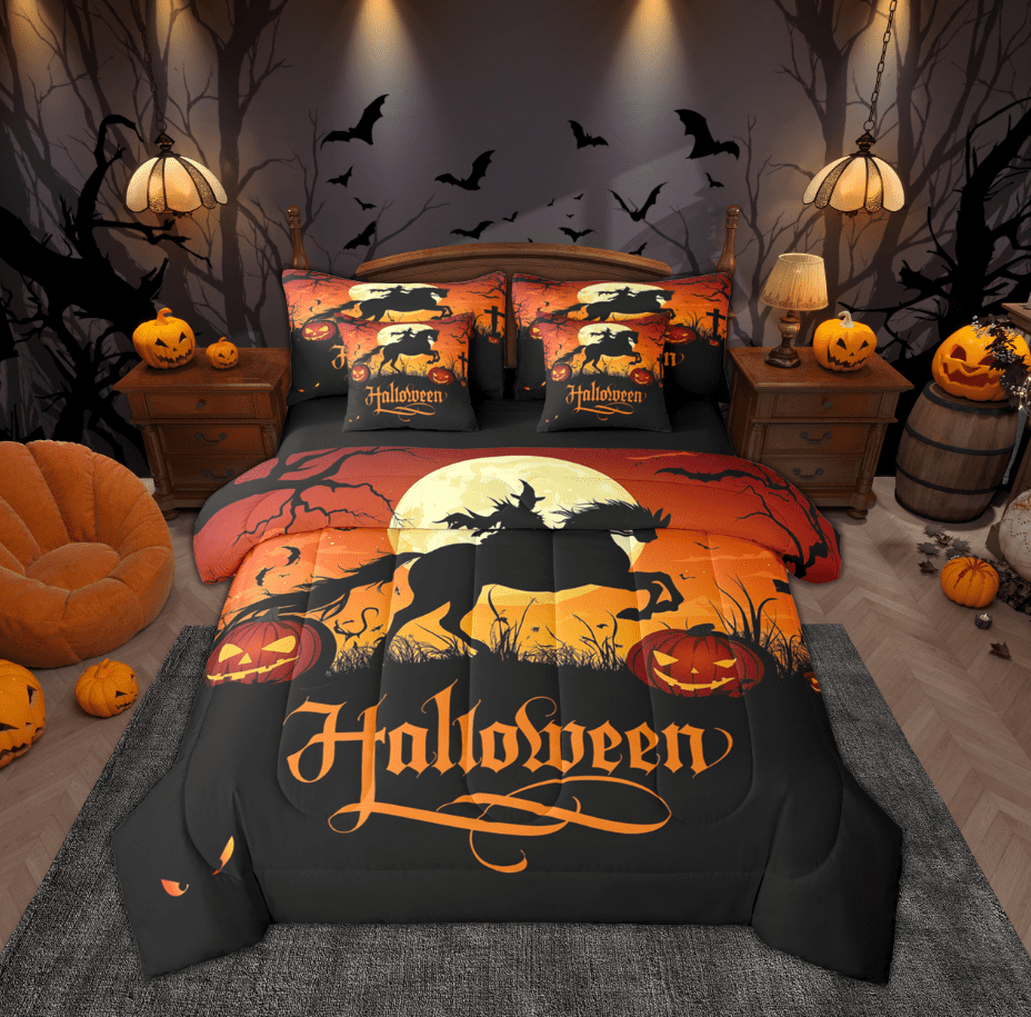 Feelyou Magic Witch Print Bedding Comforter Set 7 Pieces for Kid ...