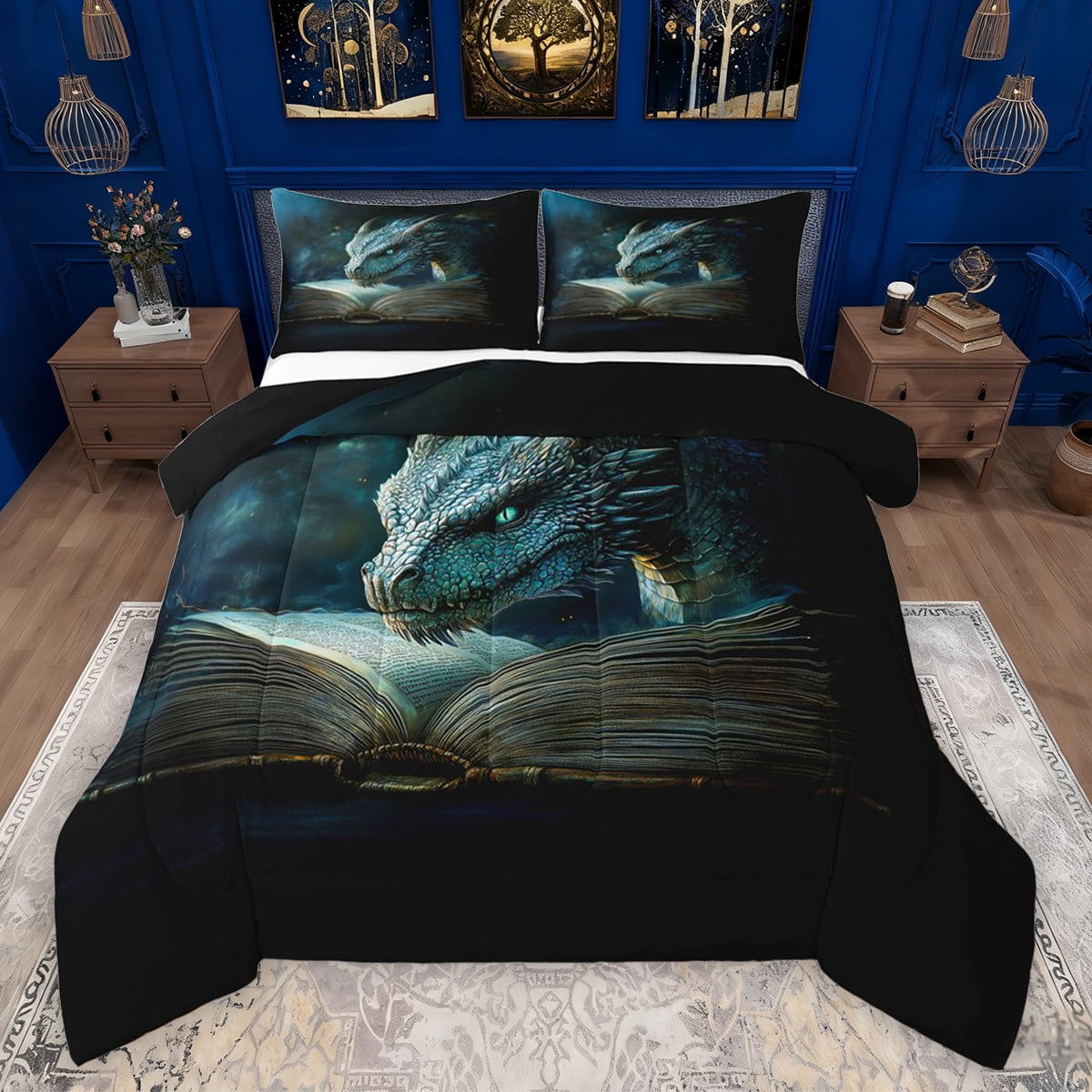 Feelyou Magical Dragon Bedding Comforter Set, 3D Animal Print Twin ...