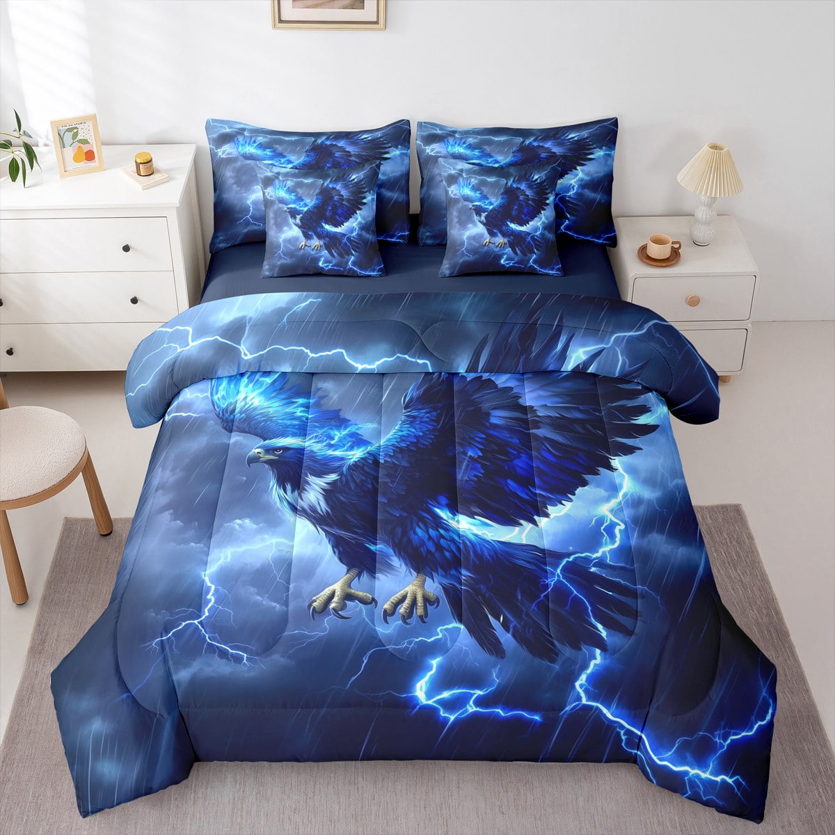 Feelyou Magical Eagle Child Bedding Comforter Set 7 Pieces, Nature ...
