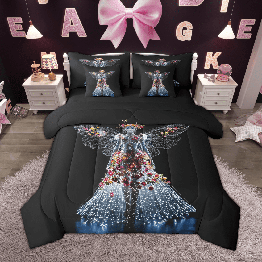 Feelyou Magical Elf Twin Bedding Sets 7pcs for Girls, Angel Princess ...