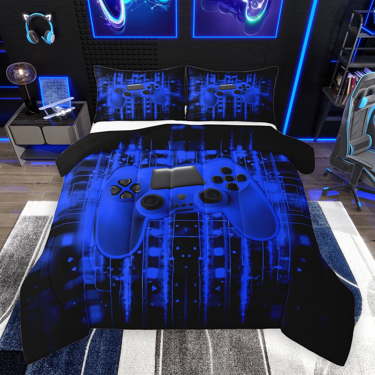 Feelyou Modern Gamepad Gamer Full Size Comforter Sets, Fashion Game ...