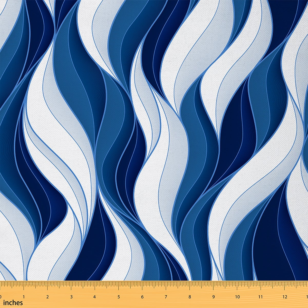 Feelyou Modern Geometric Fabric by the Yard 3 Yards, Blue Stripes Home ...