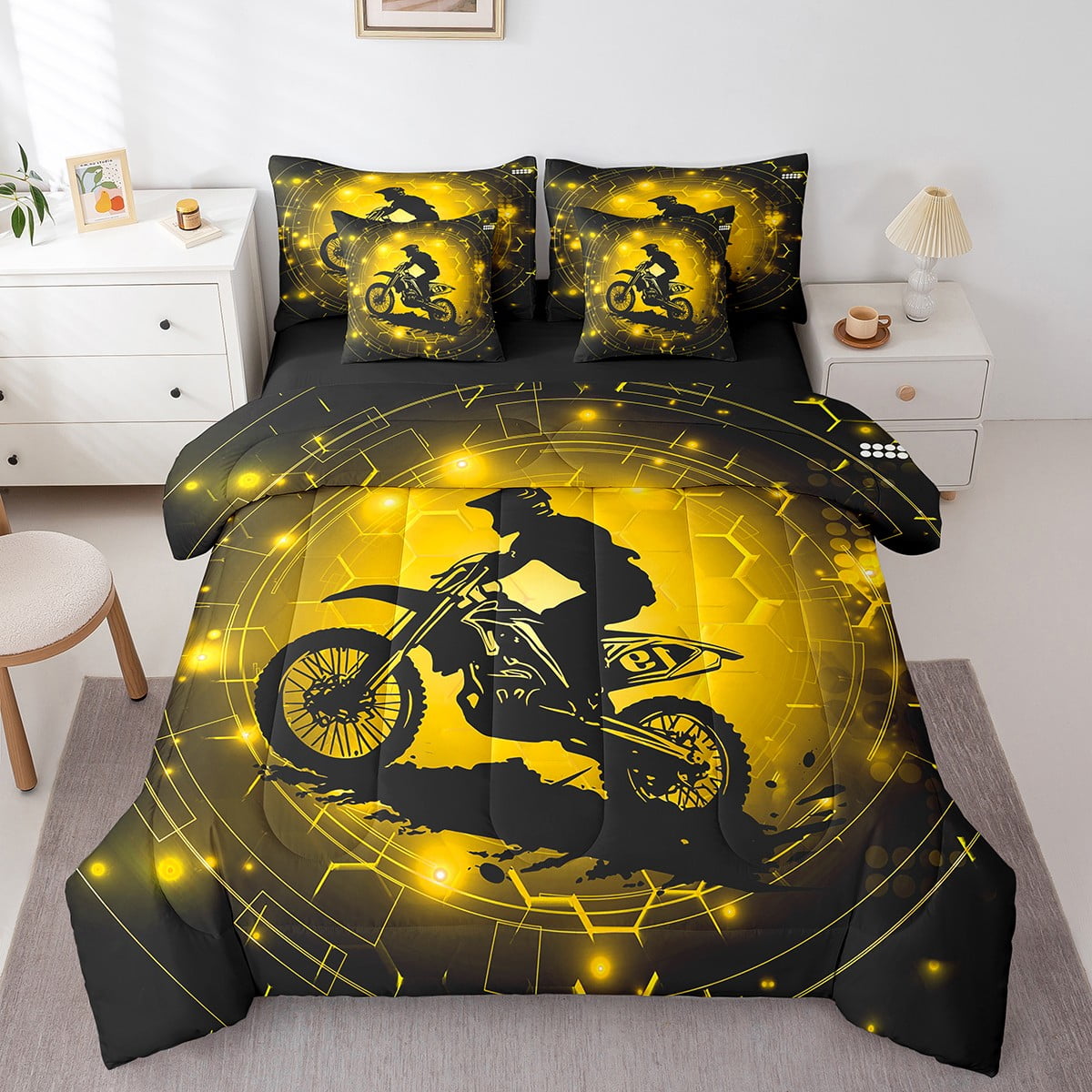 Feelyou Modern Speed Sports Bedding Comforter Set 7 Pieces, Extreme ...