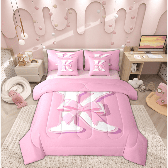 Feelyou Monogrammed K Bedding Full Size, Initial Letter Bed in a Bag ...