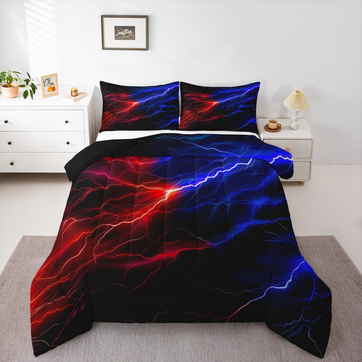 Red And Blue Comforternull