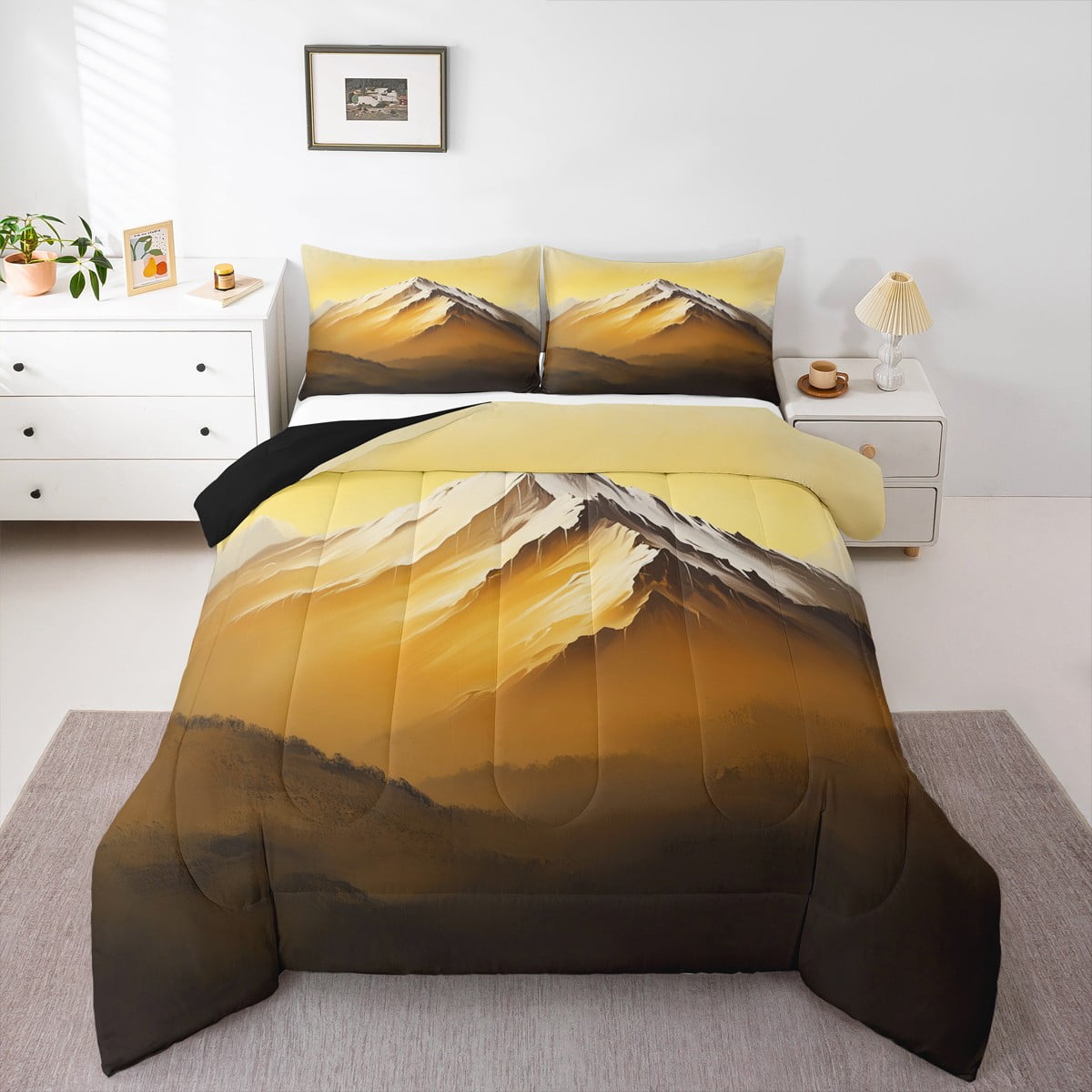 Feelyou Nature Mountain Teens Bedding Comforter Set, Modern Western ...