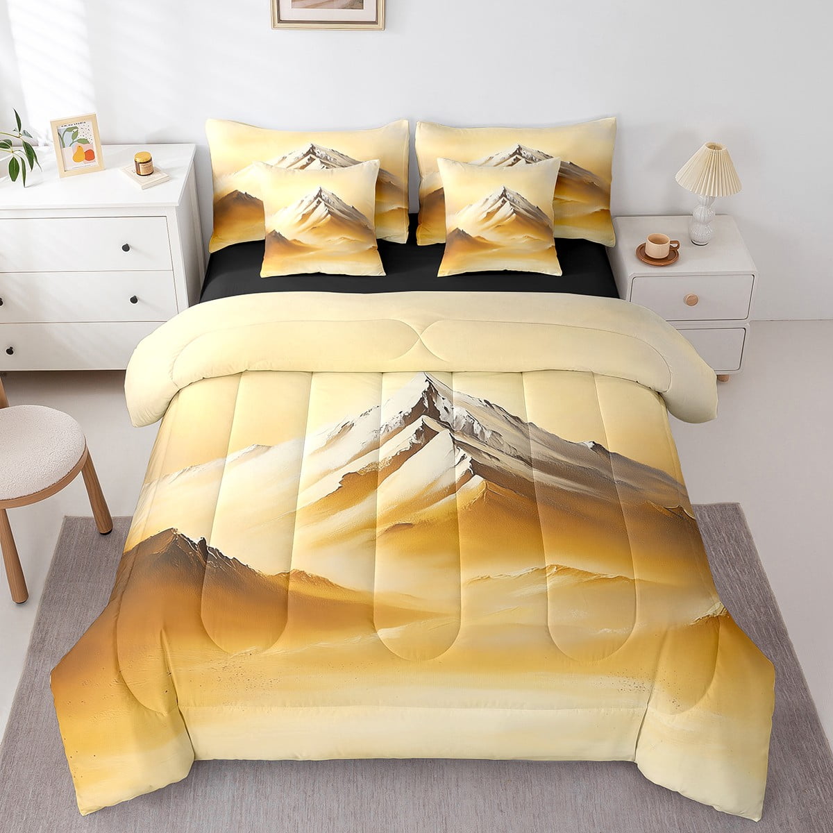 Feelyou Nature Scenery Twin Bedding Sets 7-Piece, Western Rustic ...