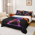 Feelyou Neon Baseball Player King Sheets for Boys, Fire Ball Sport ...