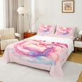 Feelyou Pink Bow Axolotl Bed Sheets, Dreamy Princess Style King Sheets ...