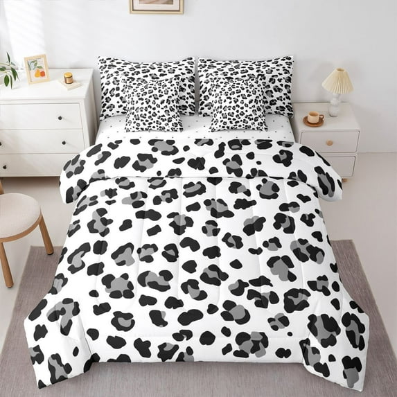 Feelyou Polkadots Bedding Comforter Set 7pcs, Leopard Cheetah Print ...