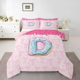 Feelyou Princess Ribbon Bow Full Size Comforter Sets, Donut Initial D ...