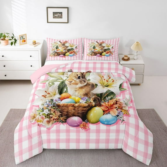 Feelyou Rabbit Bunnies Animal Full Size Comforter Sets, Easter Eggs ...