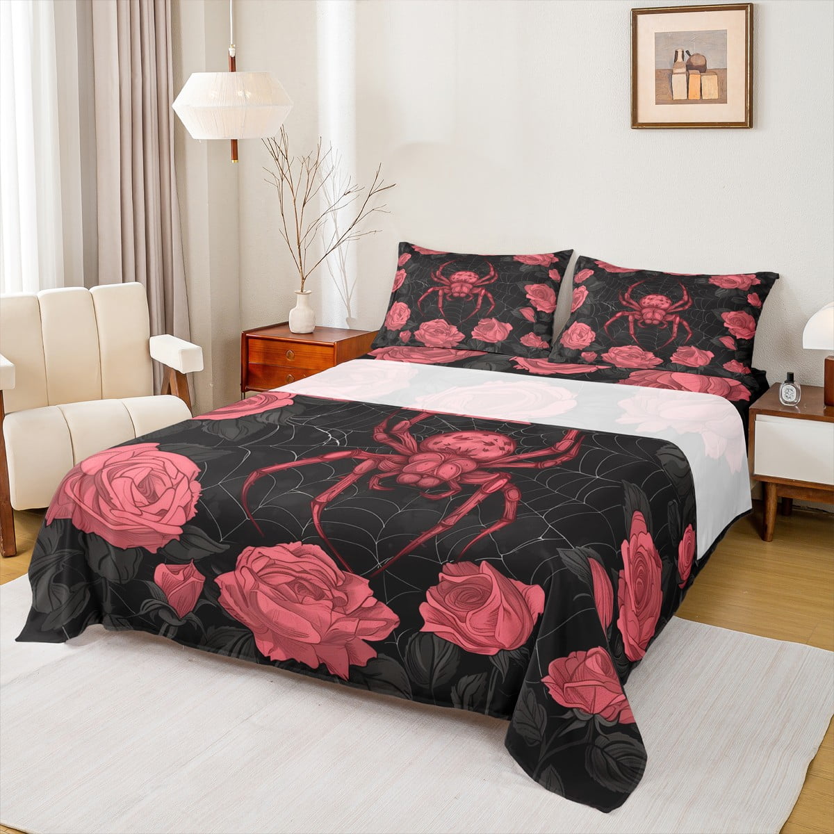 Feelyou Red Spider Animal Full Size Sheets for Teen, Valentines Day ...