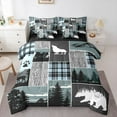 Feelyou Rustic Bear Bedding Comforter Set 7pcs, Patchwork King Bedding ...