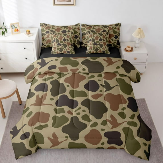 Feelyou Rustic Camouflage Comforter Set 7pcs, Wildlife Duck Animal King ...