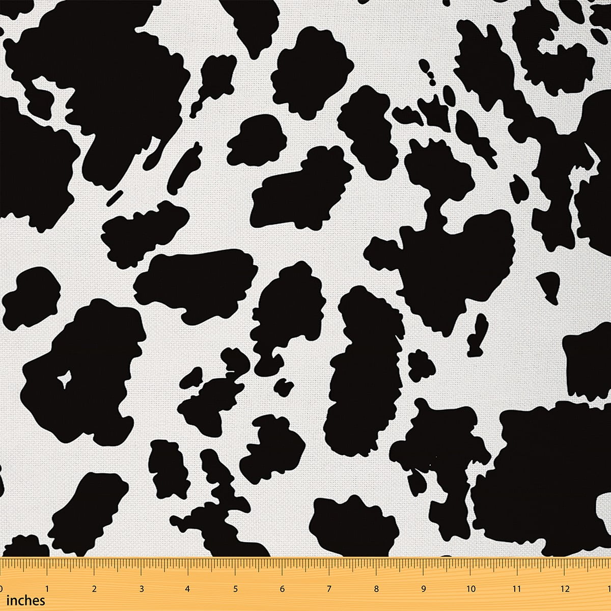 Feelyou Rustic Cow Print Fabric by the Yard 1 Yard, Black White Room ...
