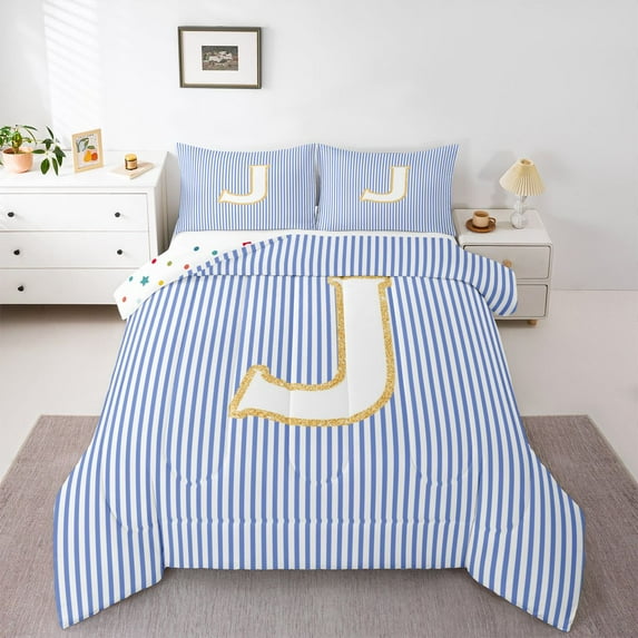 Feelyou Sequin Print Letter Full Size Comforter Sets for Child, Cartoon ...