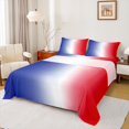 Feelyou Simple Fashion Stripe Bed Sheets, Abstract Blue Red King Sheets ...