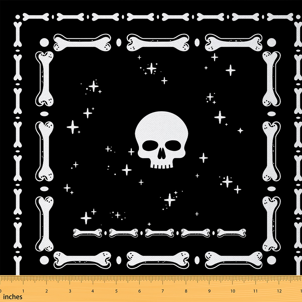Feelyou Skeleton Skull Child Fabric by the Yard 2 Yards, Spooky Ghost ...