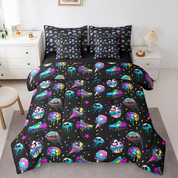 Feelyou Splatter Football Shoes Comforter Set 7pcs, Est Sport Sleep ...