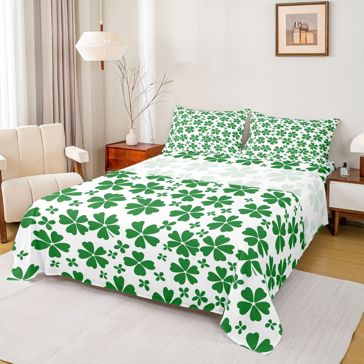 Feelyou St. Patrick's Day Full Size Sheets, Luck Shamrock Kid Bed ...