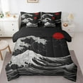 Feelyou Sun Sea Waves Bedding Comforter Set 7pcs, Cartoon Japanese ...