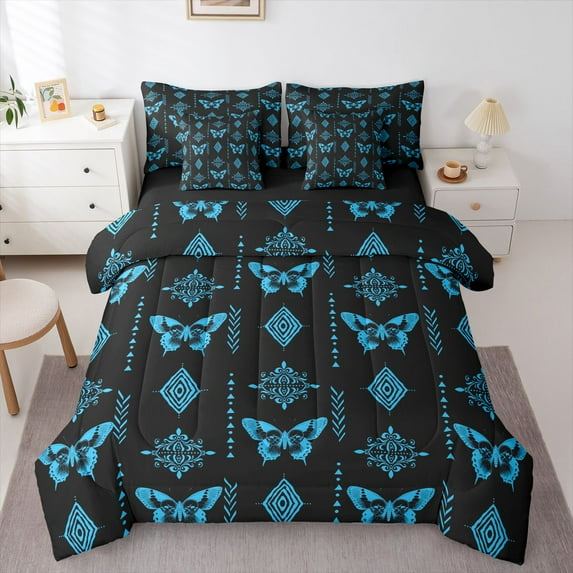 Feelyou Tribal Butterfly Bedding Comforter Set 7pcs, Boho Western Aztec ...