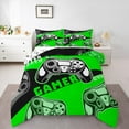 Feelyou Video Games Console Bedding Comforter Set, Green Cartoon ...