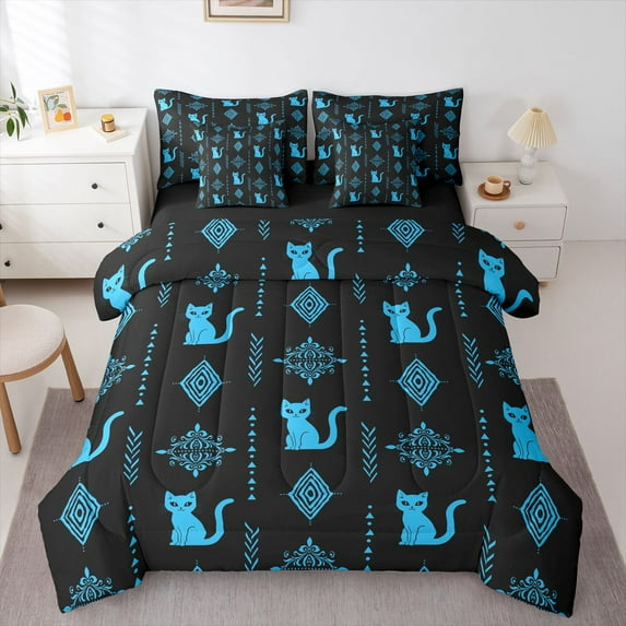 Feelyou Western Aztec Damask Twin Bedding Sets 7pcs, Boho Cat Bedding ...