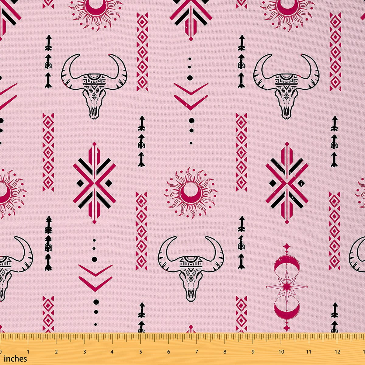 Feelyou Western Aztec Girls Fabric by the Yard 2 Yards, Pink Geometric ...