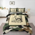 Feelyou Wildlife Deer Full Size Comforter Sets, Green Camo Abstract ...