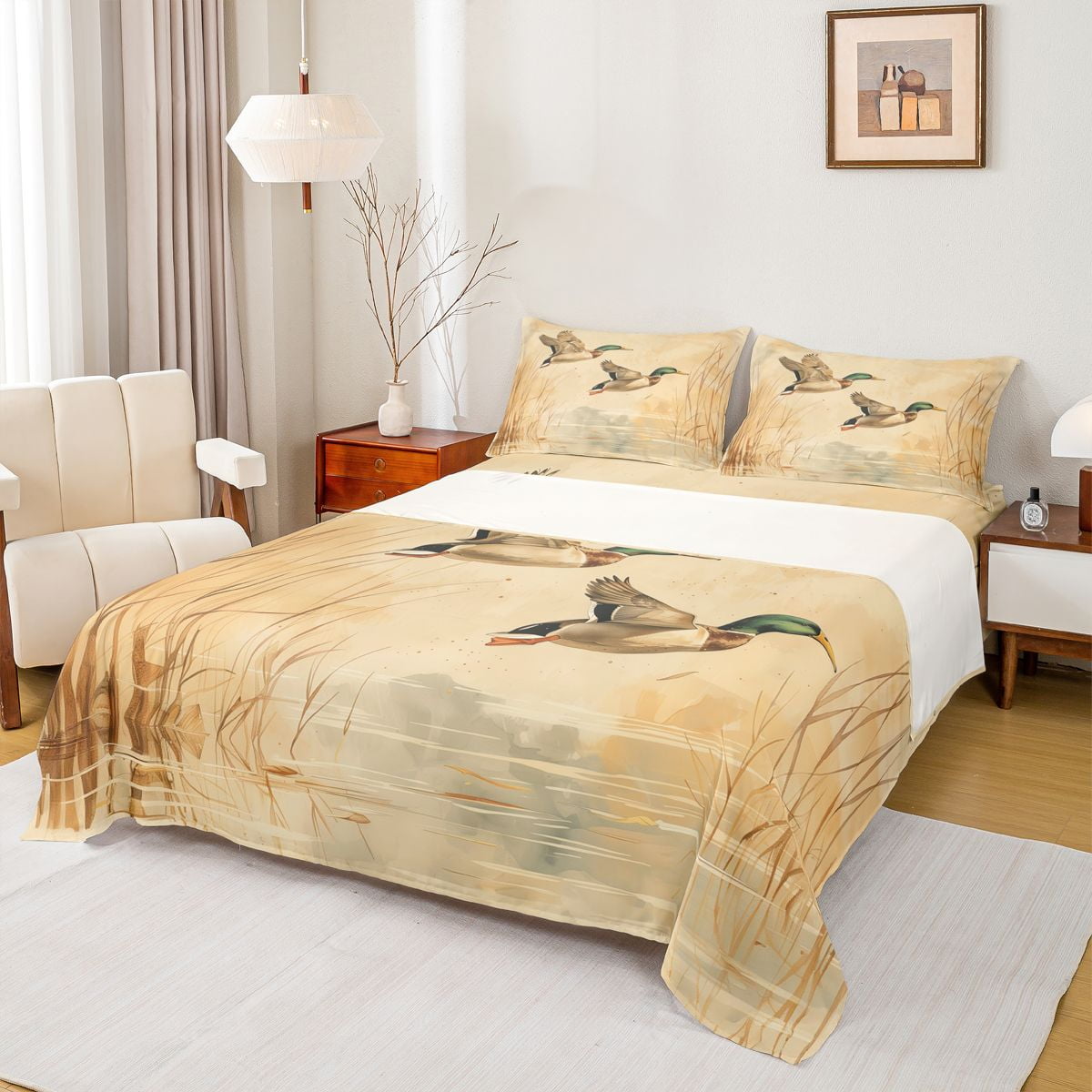Feelyou Wildlife Duck Teens Twin Sheet Sets, Rustic Animal Hunting Twin ...