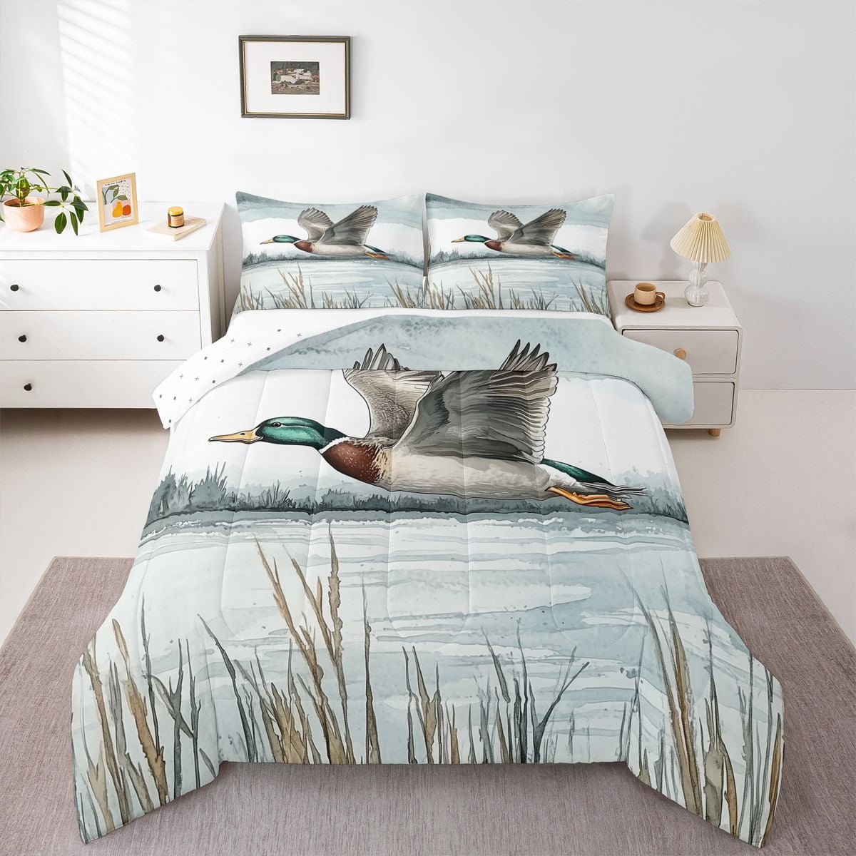 Feelyou Woodland Animal Kids Twin Comforter Sets, Wildlife Duck Bedding ...