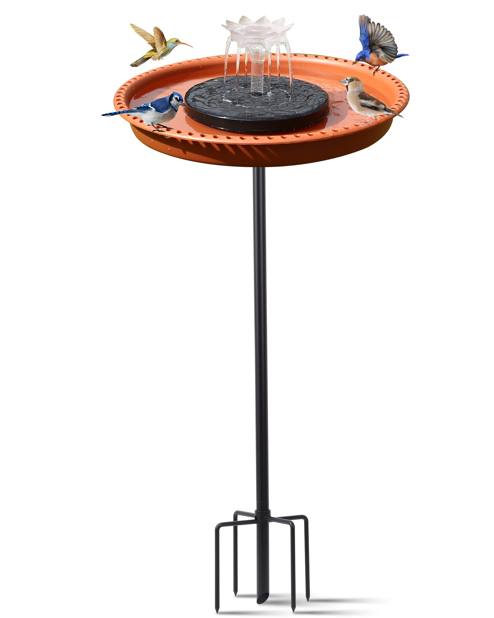 Feemiyo Solar Powered Bird Bath Fountains for Hummingbirds,Stable ...