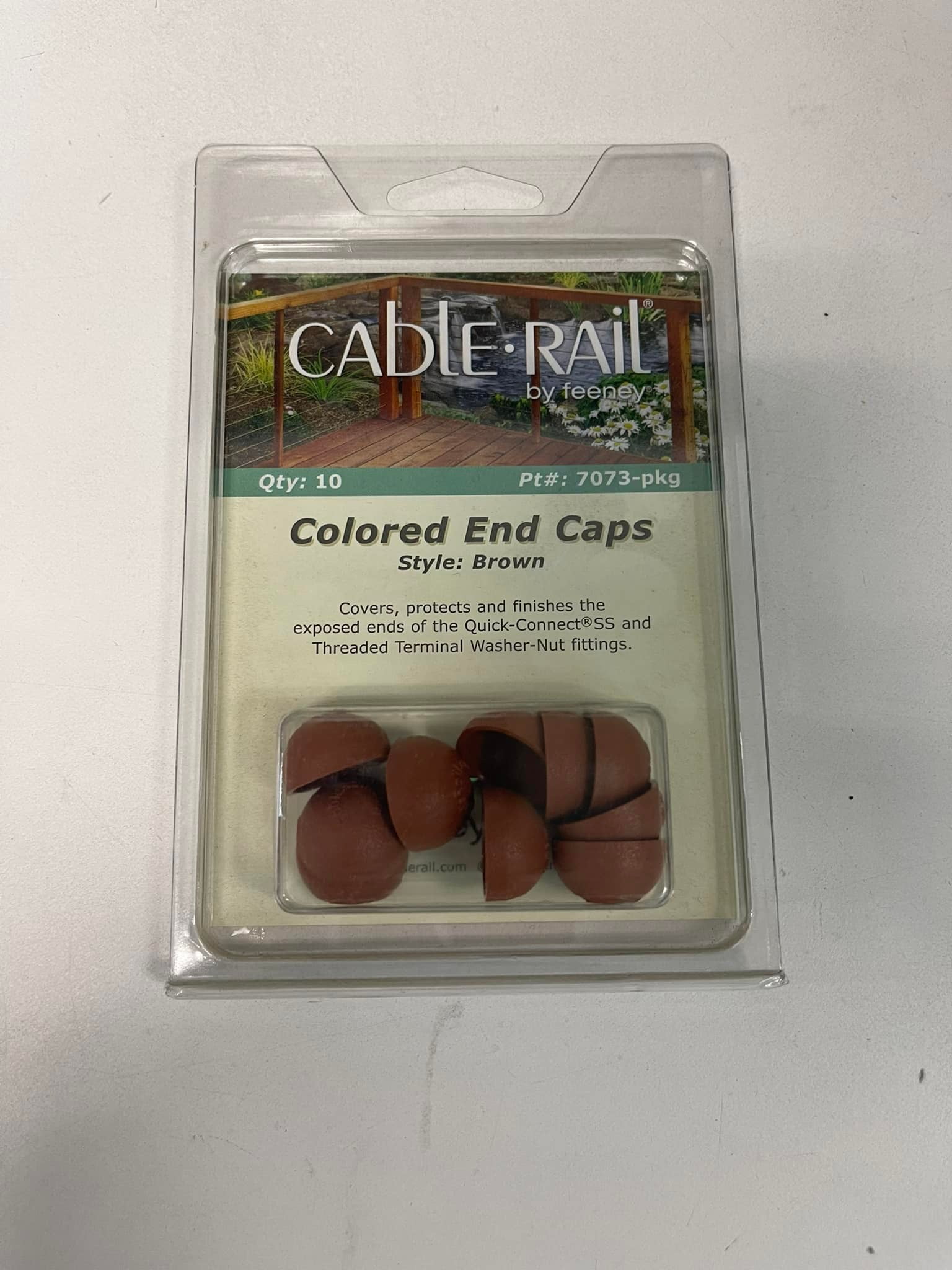 Feeney CR-7073-PKG Colored End Cap, Small, Brown (Pack of 10) - Walmart.com
