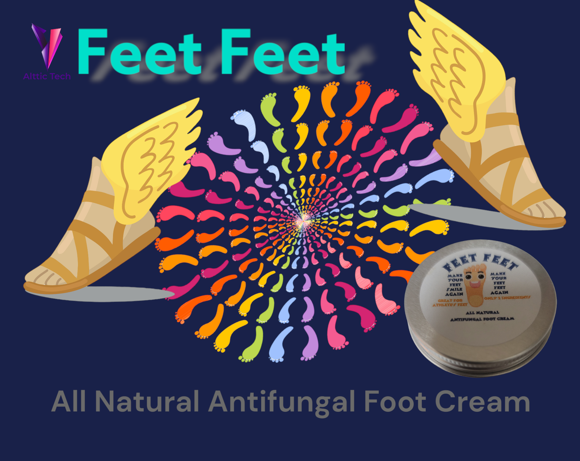 Feet Feet Antibacterial Cream For Athlete's Feet - Walmart.com