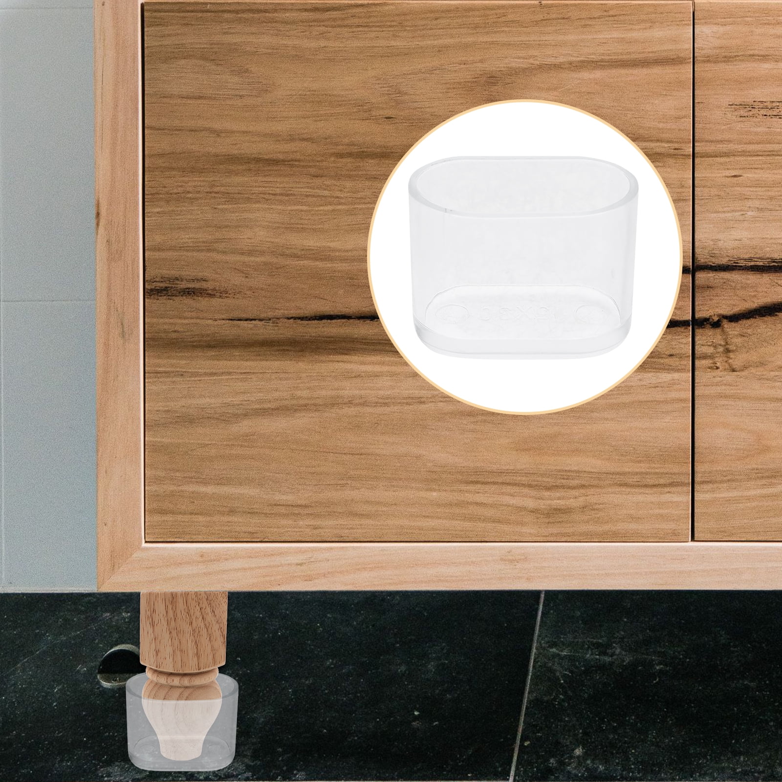 Feet For Furniture,16Pcs Furniture Leg Caps Clear Floor Protectors for ...