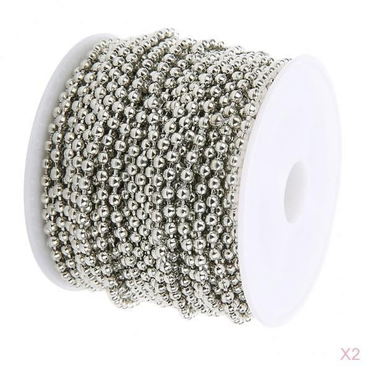 Feet Stainless Steel Chains for Jewelry Making 4mm Ball Beaded Link ...