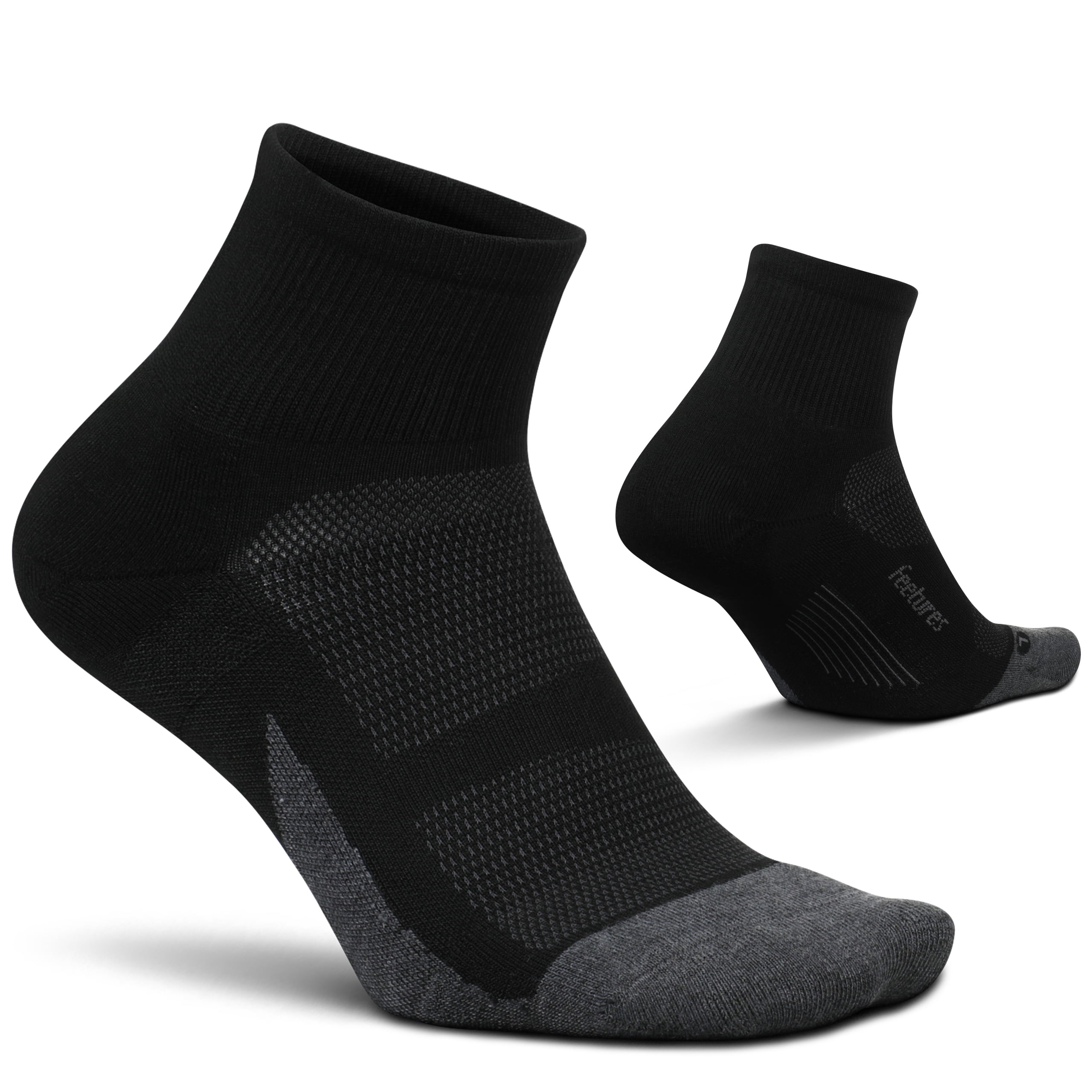 Feetures Elite Max Cushion Quarter Sock- Athletic Running Socks for Men ...