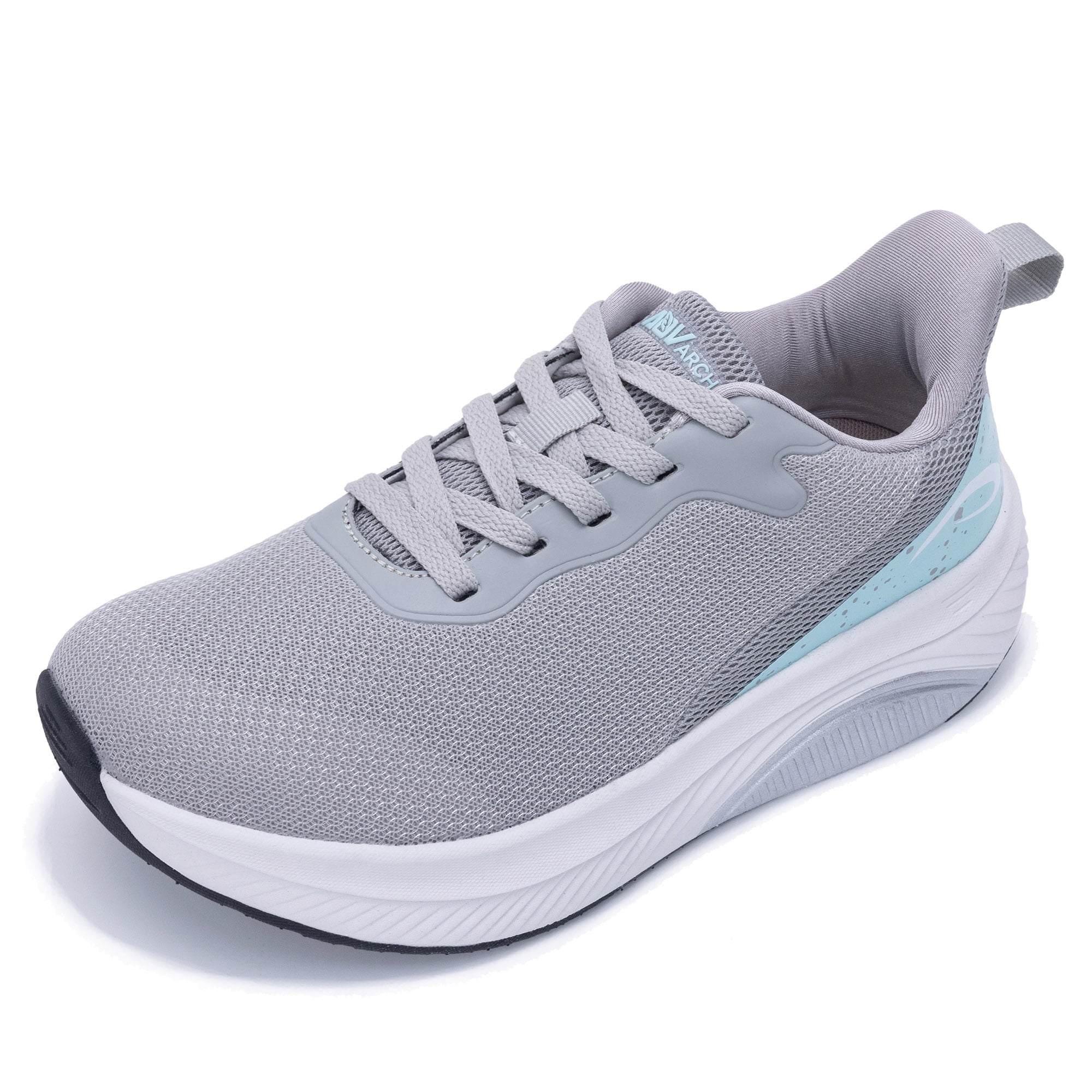 FefiYo Plantar Fasciitis Walking Sneakers, Wide Toe Box with Arch and ...