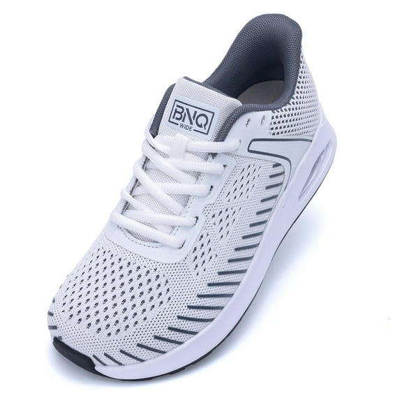 FefiYo Wide Toe Box Womens Arch Support Walking Shoes Wide Width ...