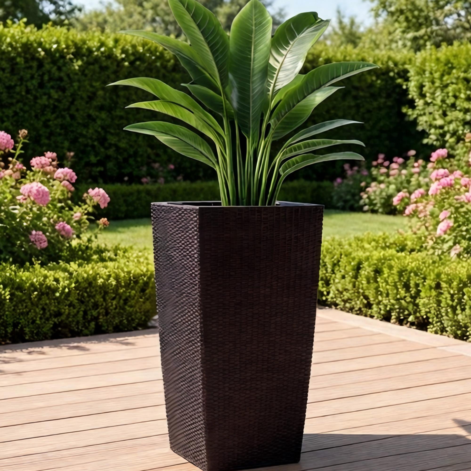 Fehomix 30 Inch Self-Watering Planters Outdoor Indoor, Large Tall ...