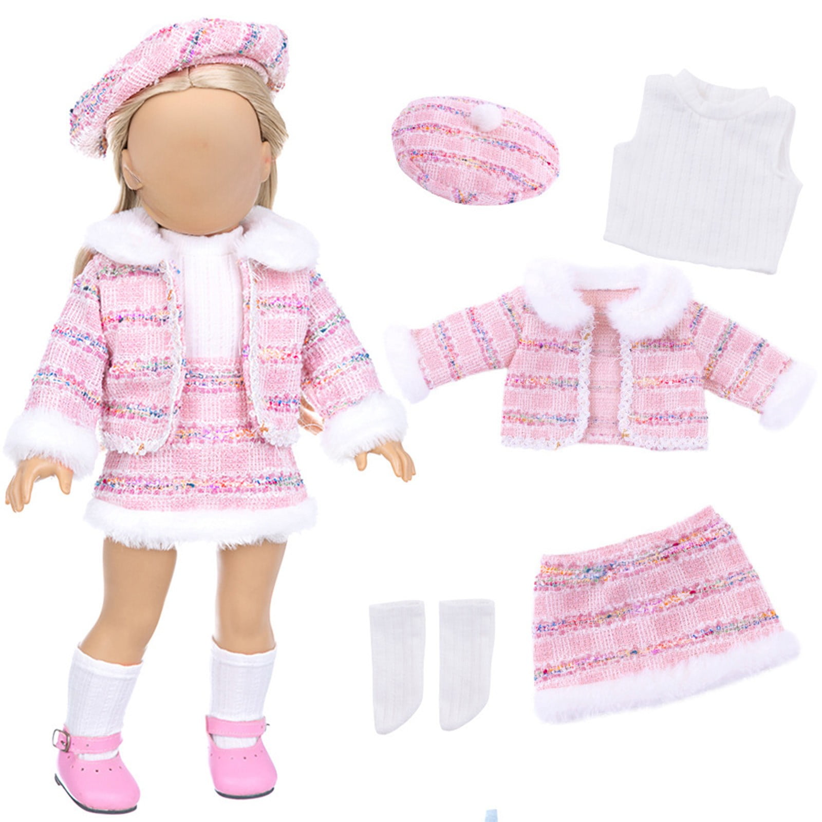 FeiFu 18in Doll Casual Clothing Set Fashion Doll Accessories Soft ...