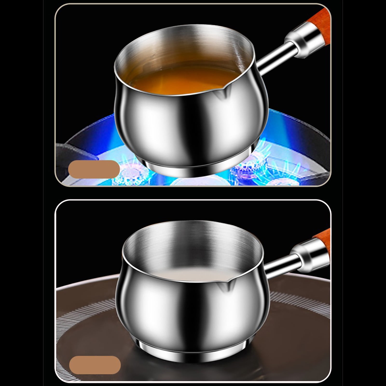 FeiFu 304 Stainless Steel Oil Splashs Pot Household Kitchen Wooden ...