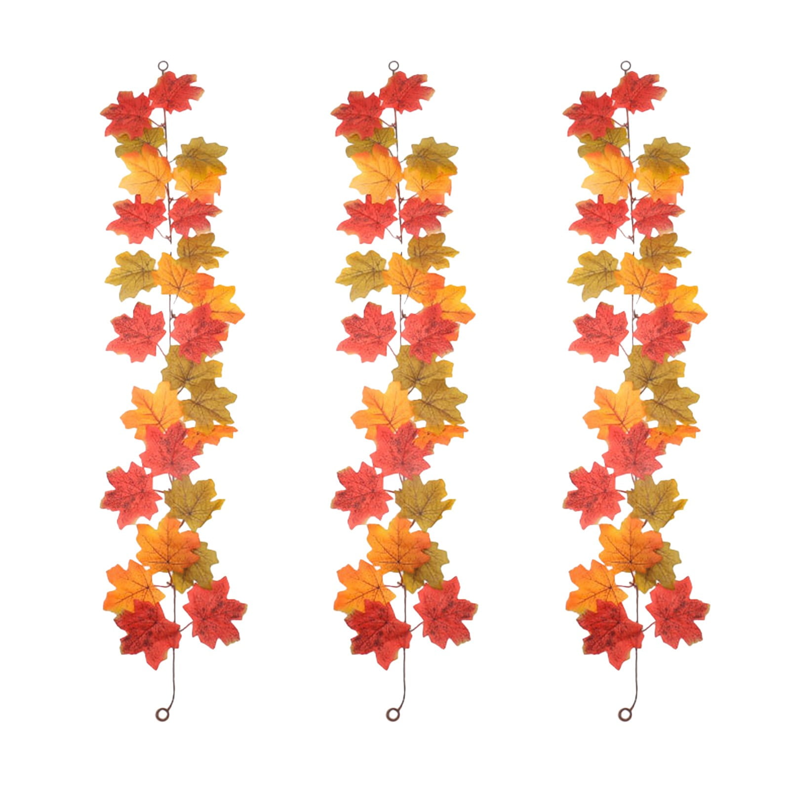 FeiFu 3pcs Harvest Festival Artificial Maple Leaf Hanging Vines Long ...