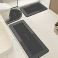 FeiFu 47in 3-Piece Diatomaceous Earth Bathroom Toilet Rug Set Non-Slip ...