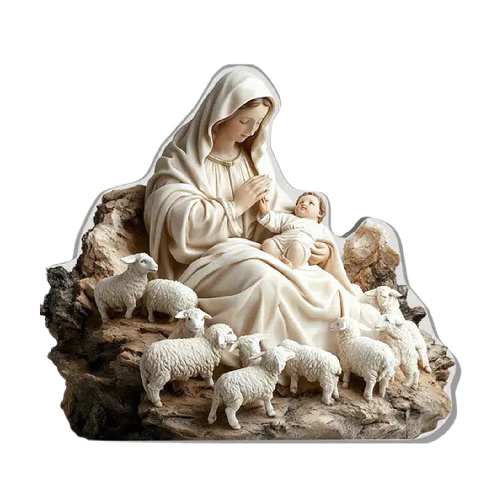 FeiFu Christmas 2D Tabletop Decorative Standees Flat Cutout Ornaments ...