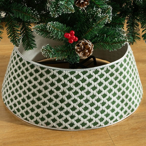32-Inch Water Hyacinth Christmas Tree Collar, Woven Tree Base Cover ...