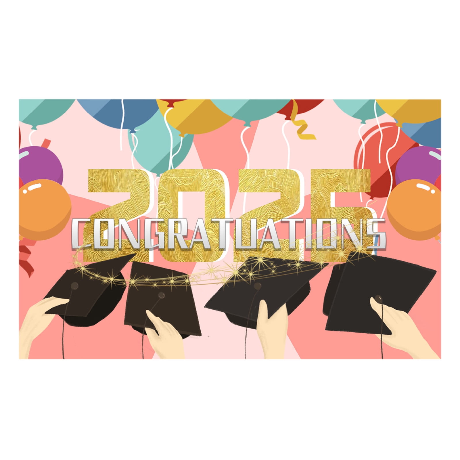 FeiFu Graduation Decorations Class of 2025,Black and Gold Grad ...