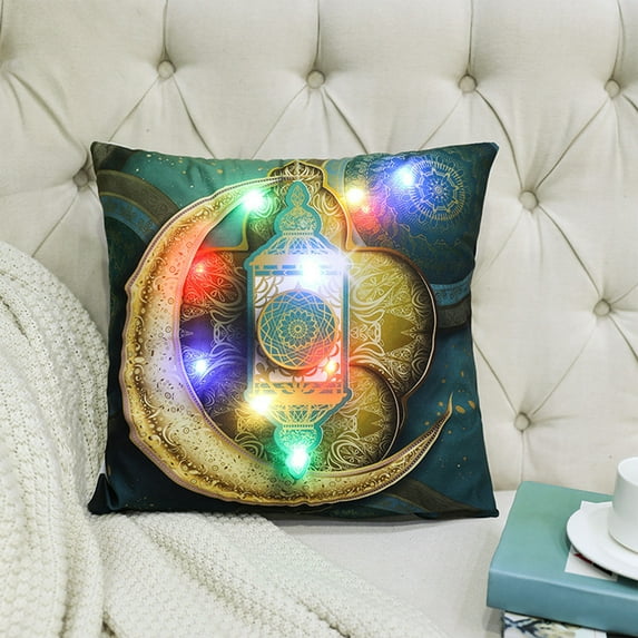 FeiFu LED Light Shaped Pillow Cover Soft Glowing Decorative Cushion ...